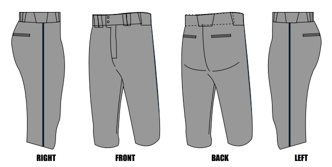 Knicker Baseball Pants Size Sample - Tier One Apparel