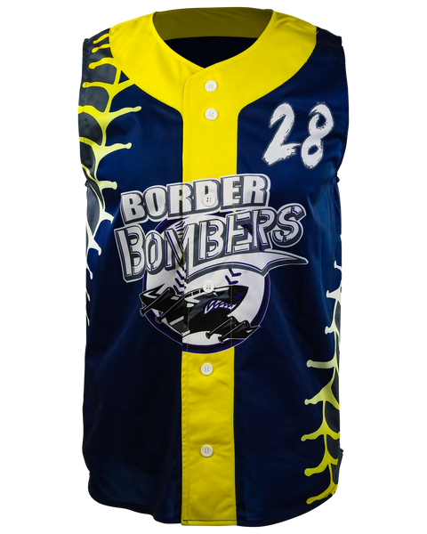 Full Button Sleeveless Baseball Jersey - Tier One Apparel
