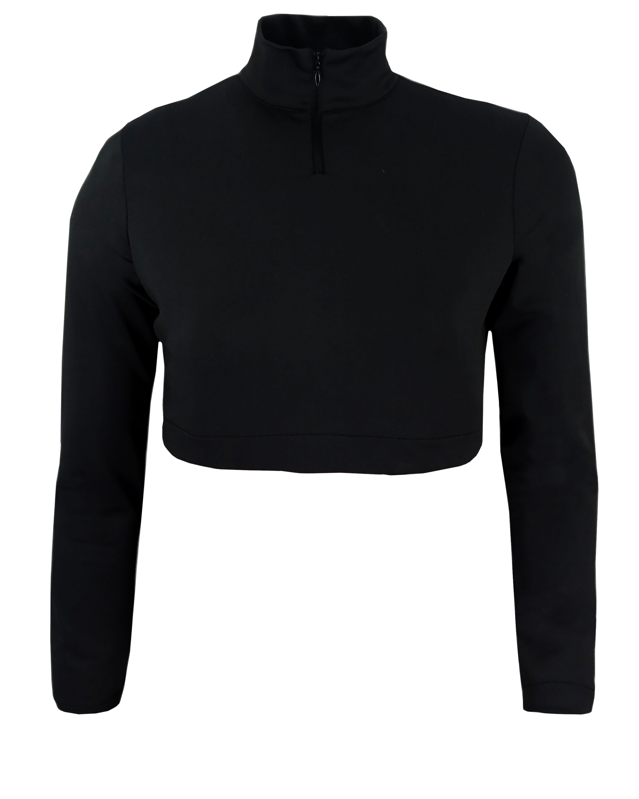 Dyed Long Sleeve Cheer Crop Top w/ Turtle Neck (Solid Color) - Tier One ...