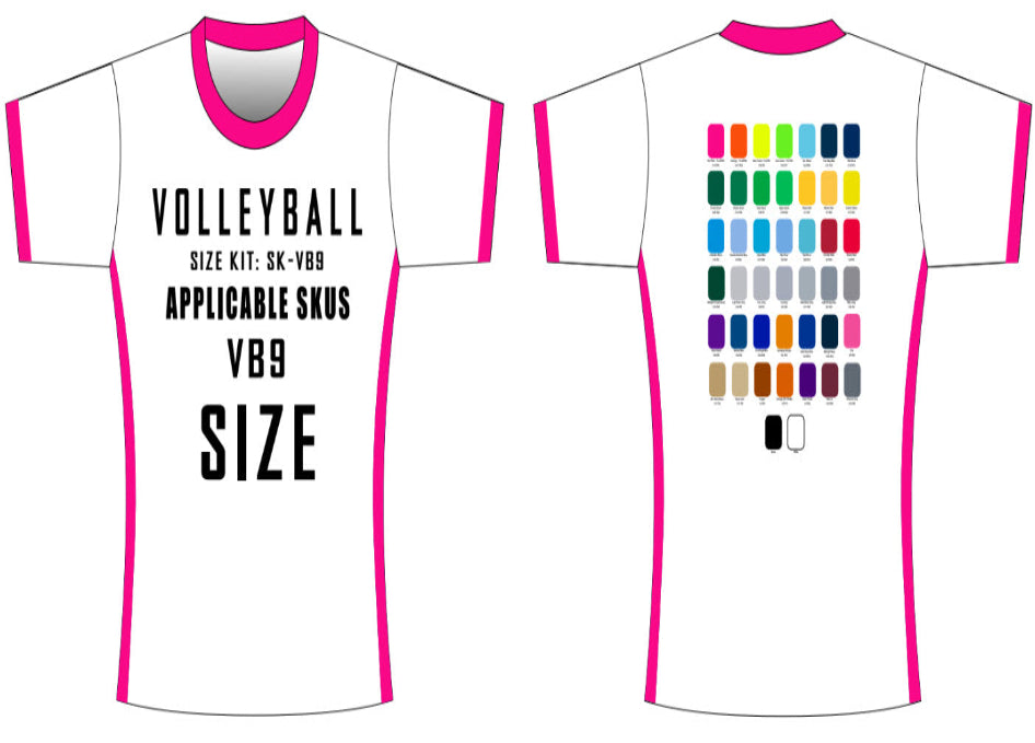 COMPRESSION Short Sleeve Volleyball Jersey Size Samples - Tier One Apparel